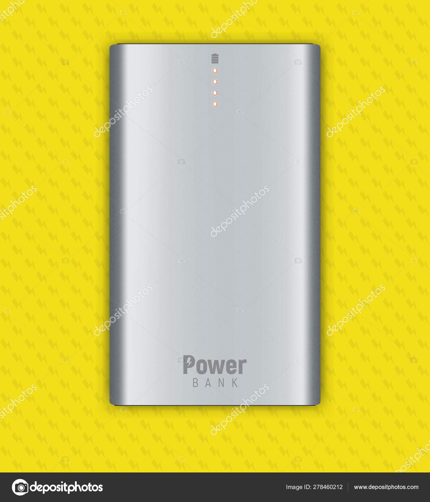 Vector illustration shows realistic powerbank. Stock Vector Image by ...