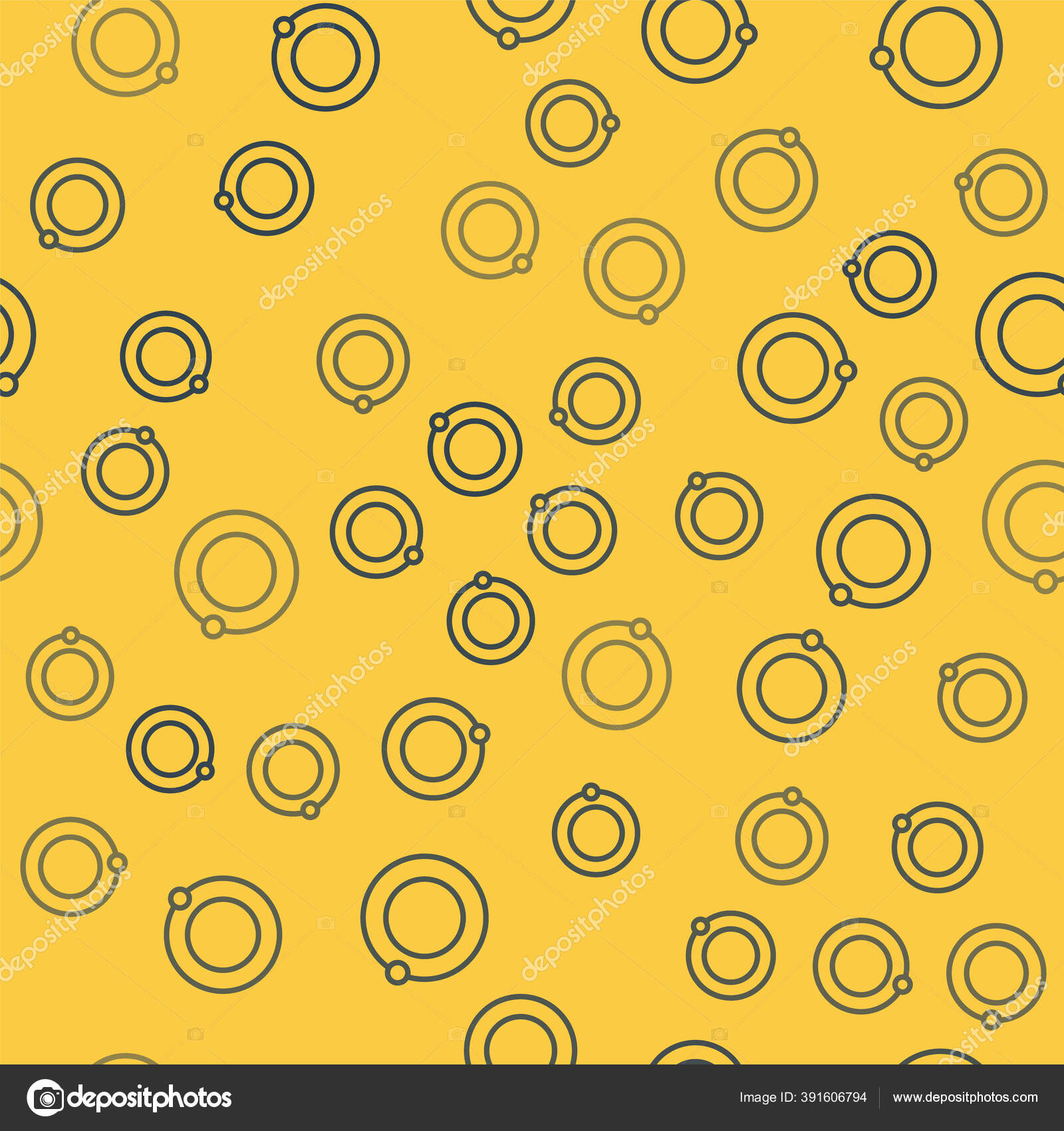 Blue Line Artificial Satellites Orbiting Planet Earth Outer Space Icon ...