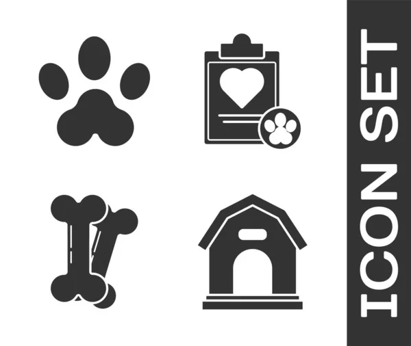 Hond lijn pictogrammen imágenes de stock de arte vectorial | Depositphotos