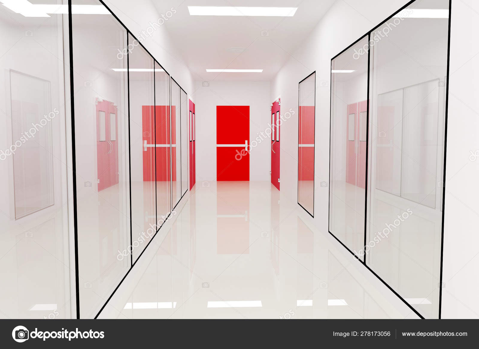Corridors Emergency Exit Clean Room Pharmaceutical Plant — Stock Photo ...