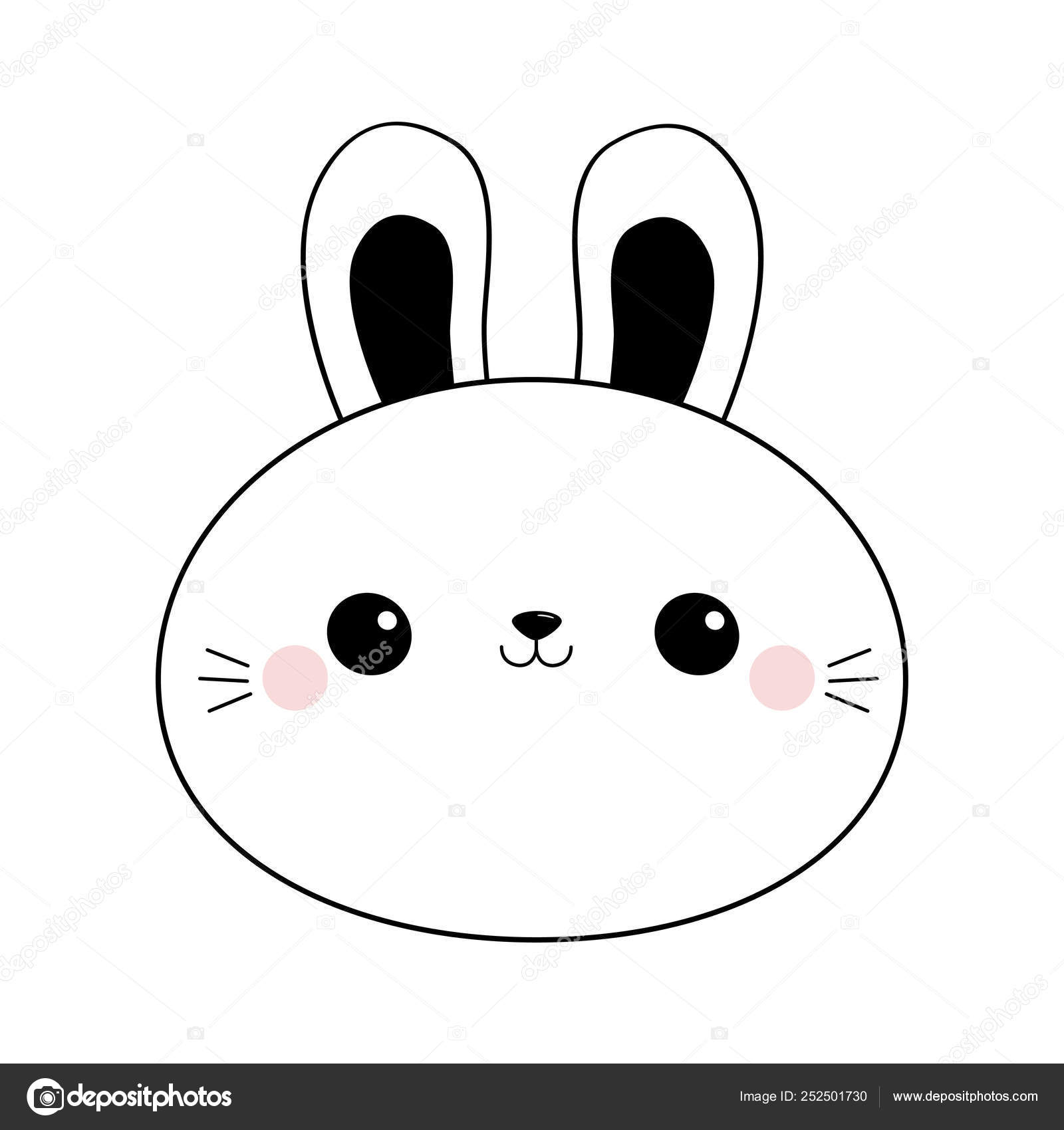 Bunny Face Outline
