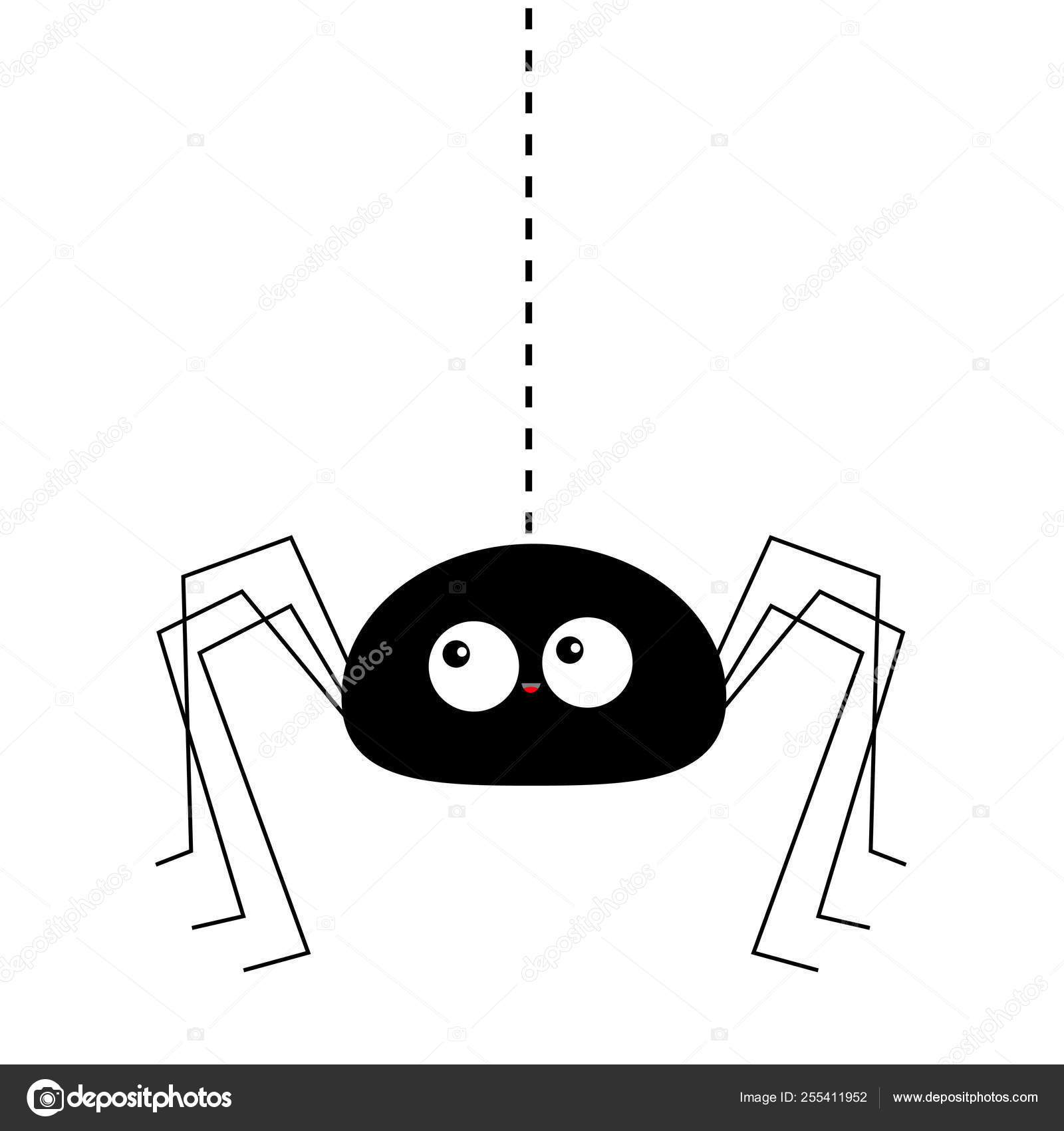 Cute Cartoon Hanging Spider