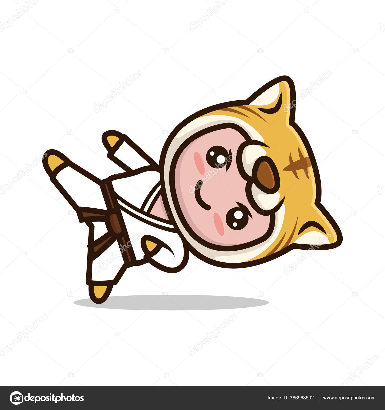 Tiger Cute Mascot Karate Pose Stock Vector Image by ©Guavanaboy #386963502