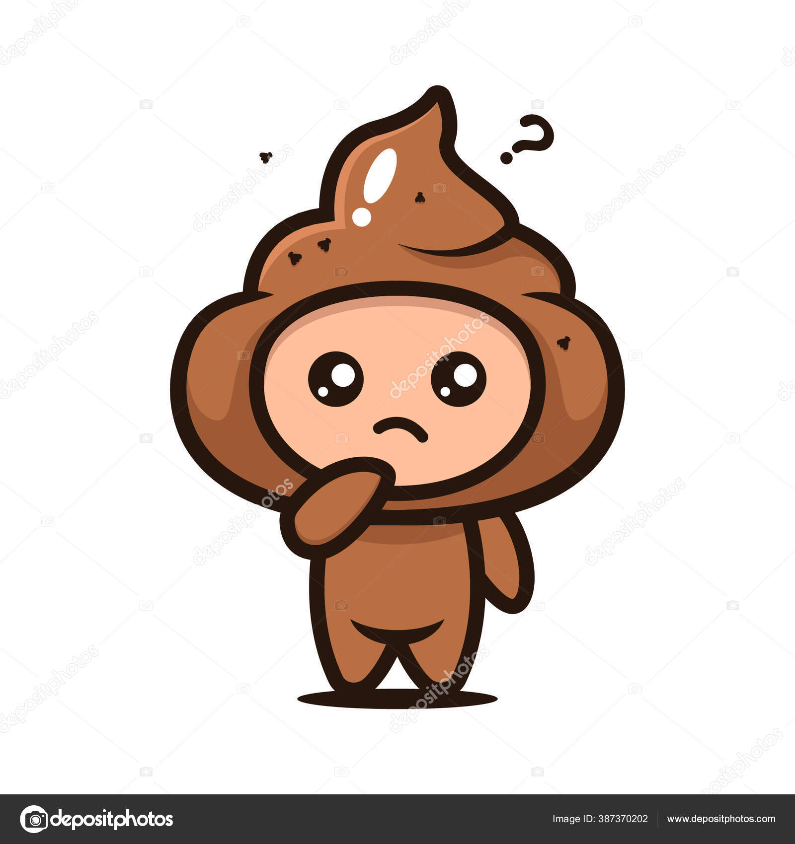 Carino Disegno Personaggio Della Mascotte Cacca Stock Vector by ...