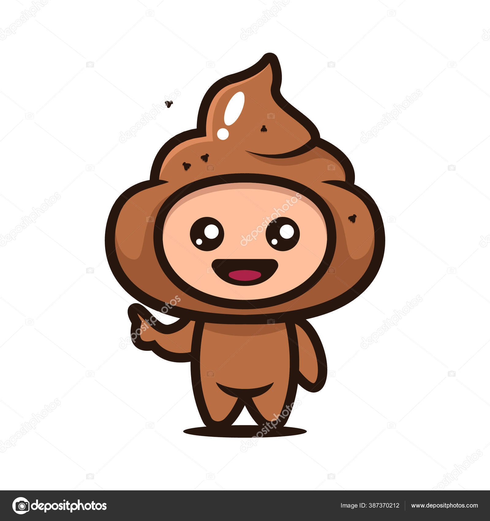 Cute Poop Mascot Character Design Stock Vector Image by ©Guavanaboy ...