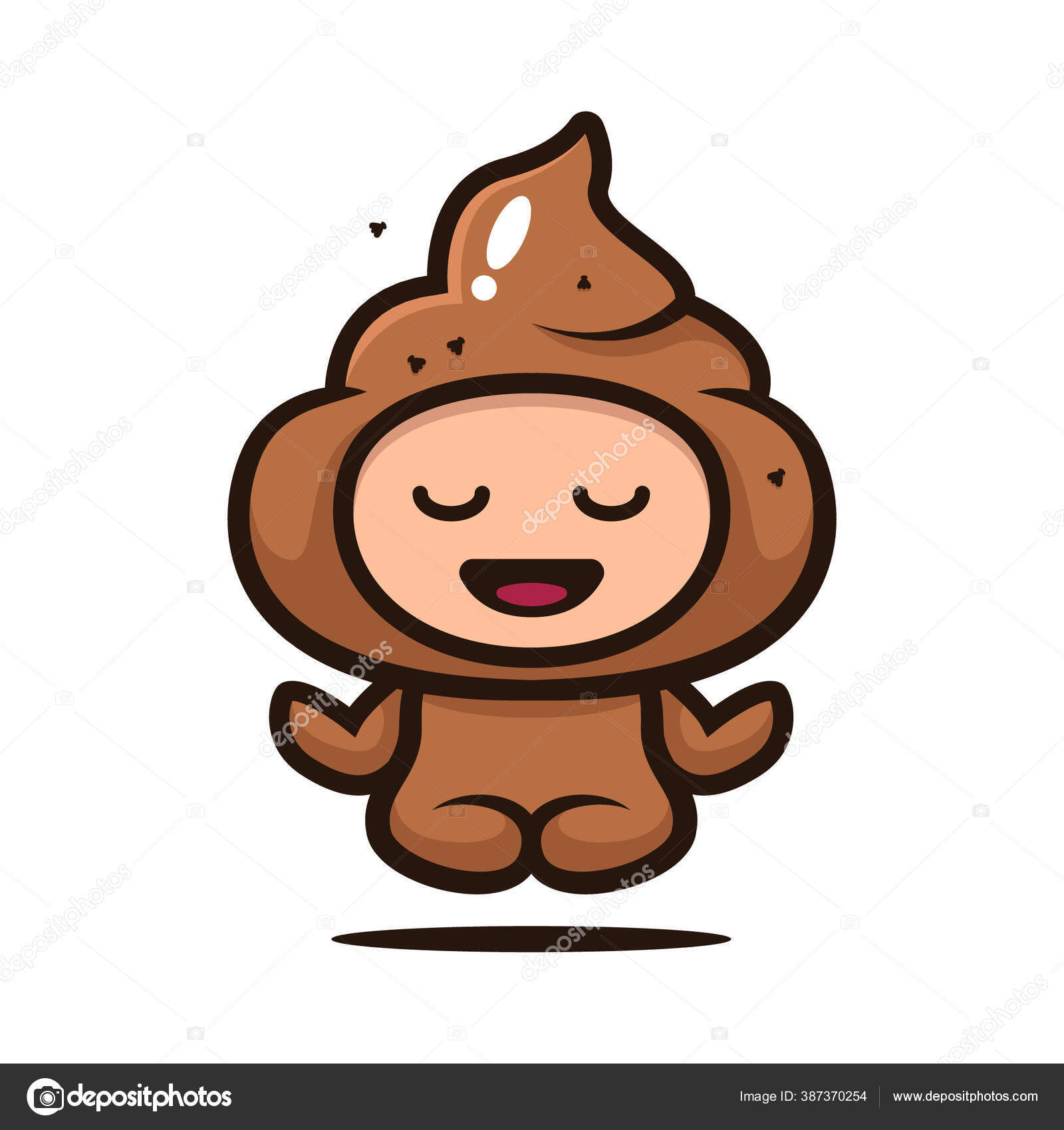 Mascotte Caca Mignon Design Personnage image vectorielle par Guavanaboy ...
