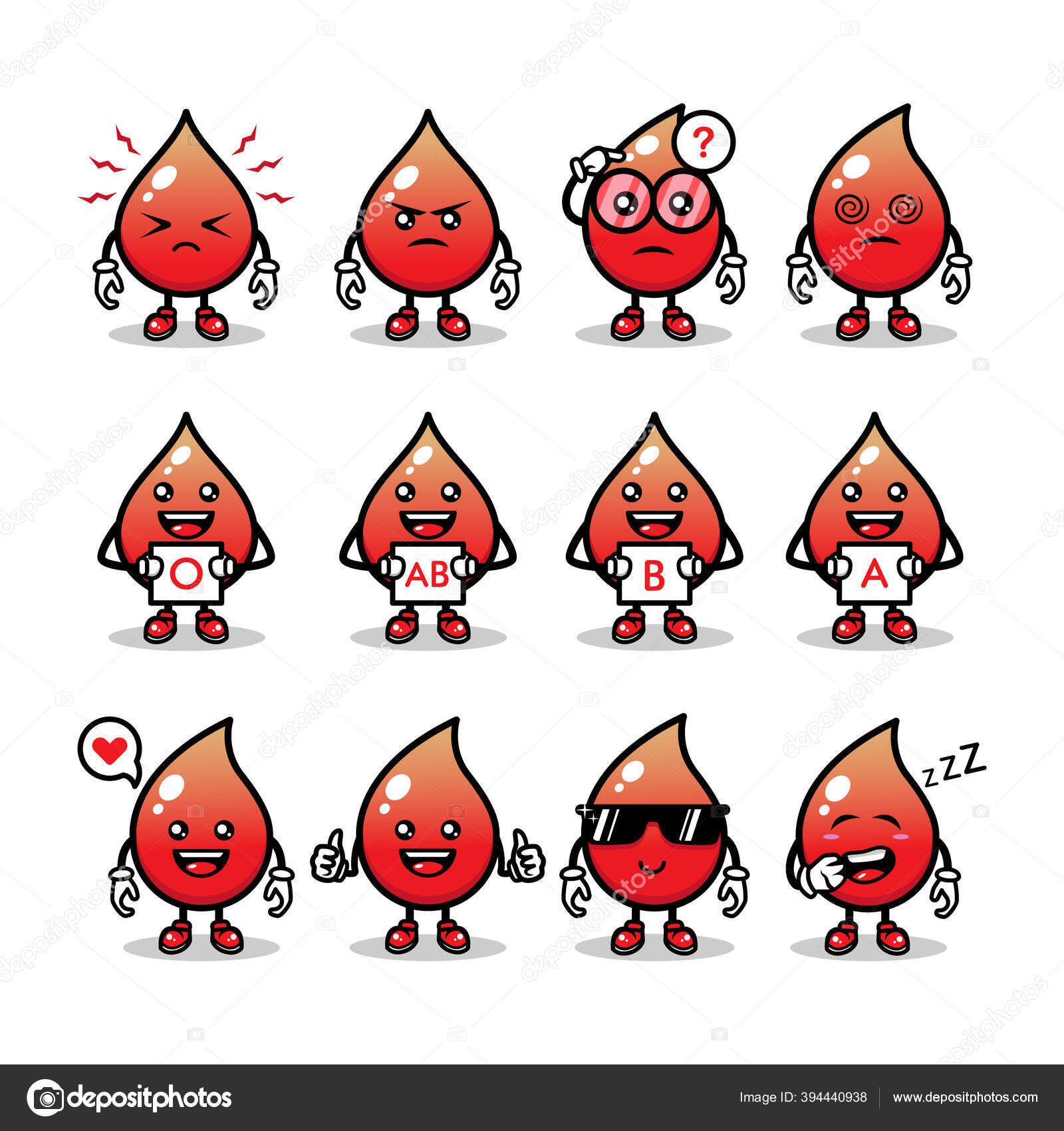 Cute Blood Mascot Design Stock Vector Image by ©Guavanaboy #394440938