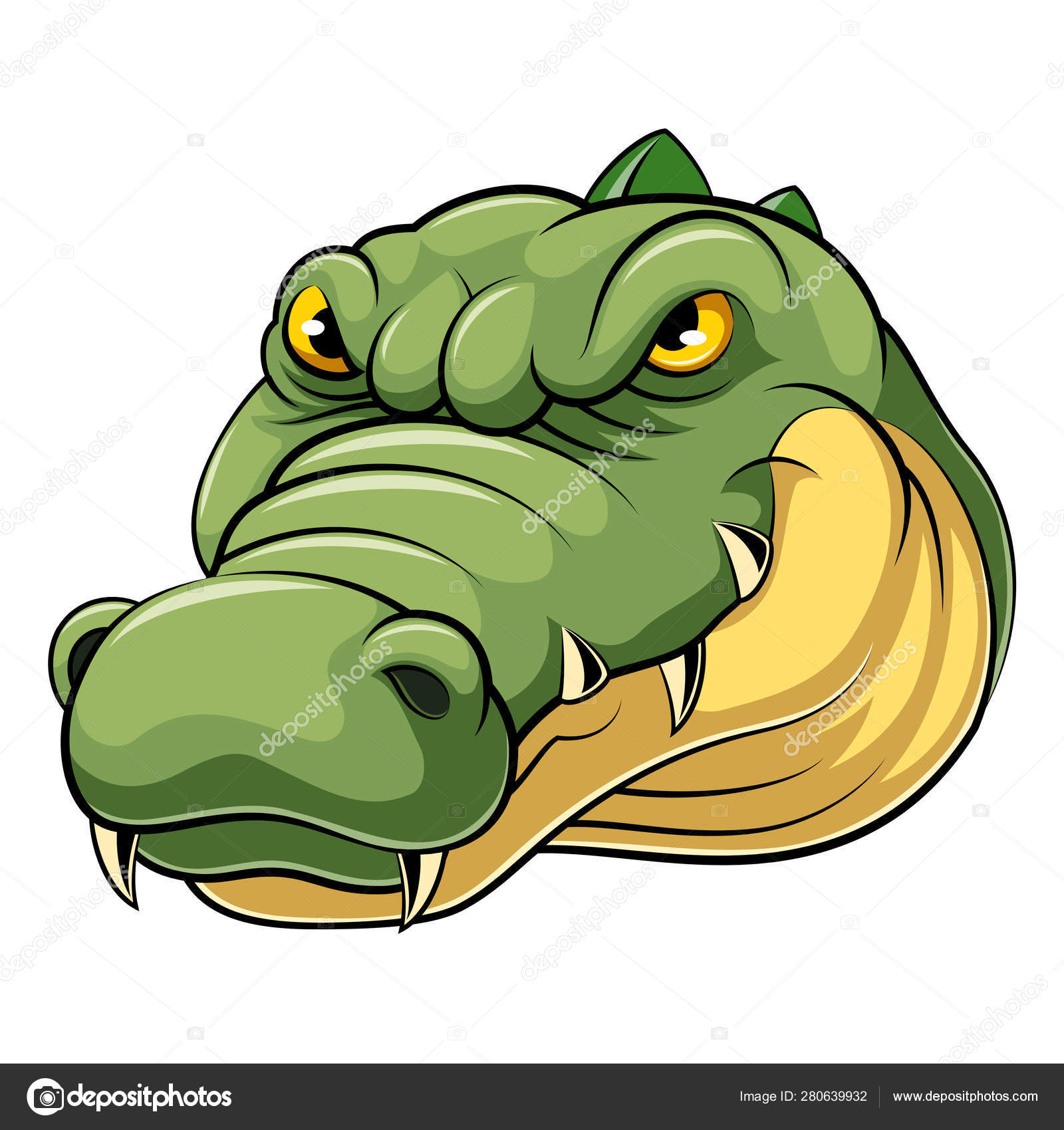 Crocodile Head Cartoon Clipart Of A Happy Crocodile Face Avatar
