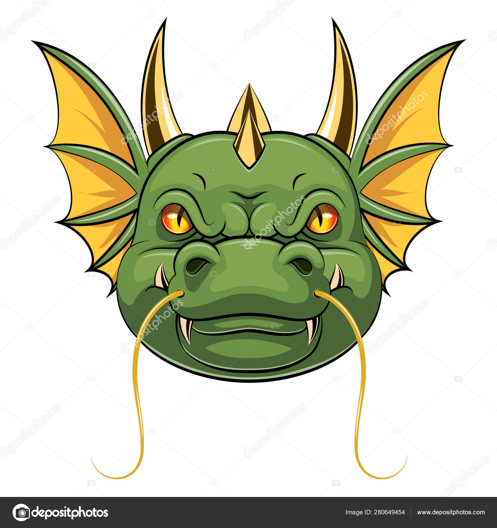 Dragon Front View Vector