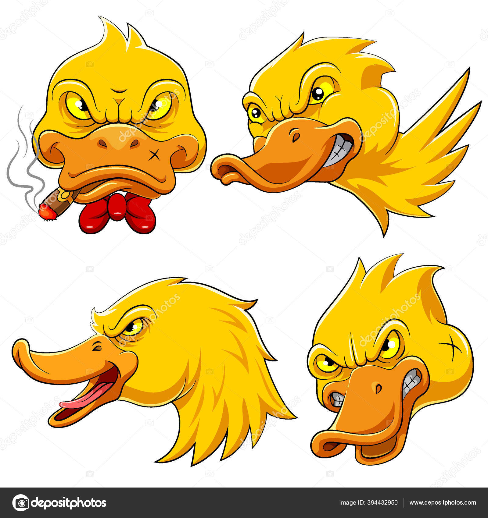 Angry Rubber Duck Cartoon