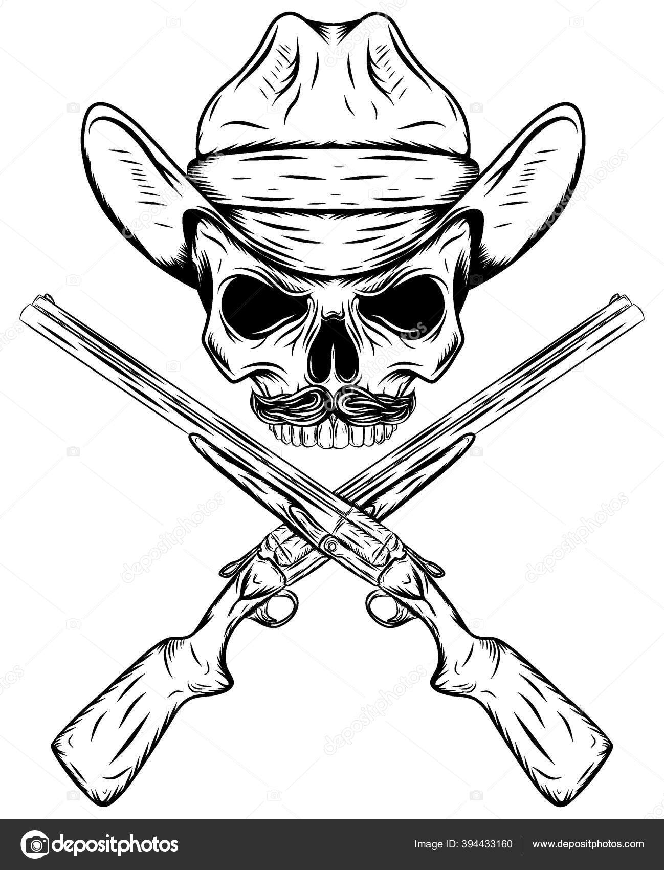 ClipArt Di Teschio Da Cowboy