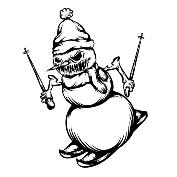 Evil Snowman Drawing