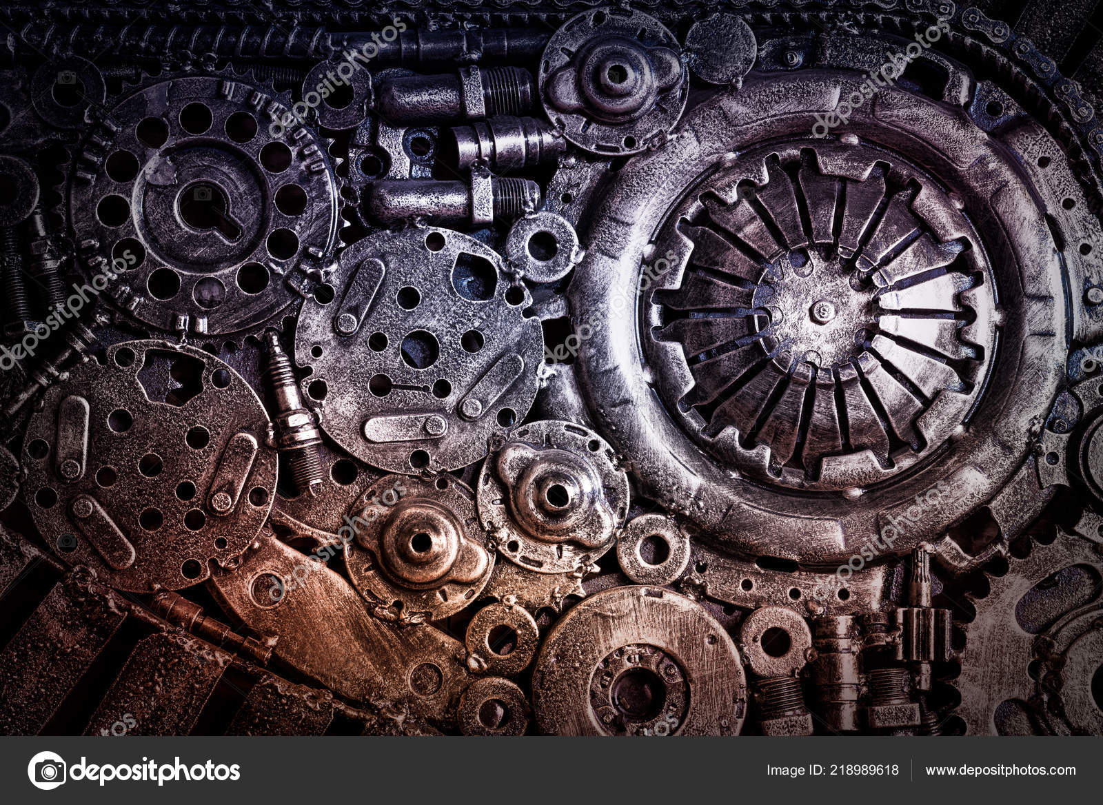 Mixed Steel Machine Part Background Texture Material — Stock Photo ...
