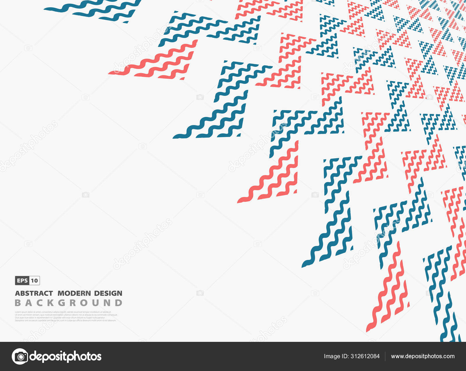 Abstract red and blue triangle of modern template design background ...