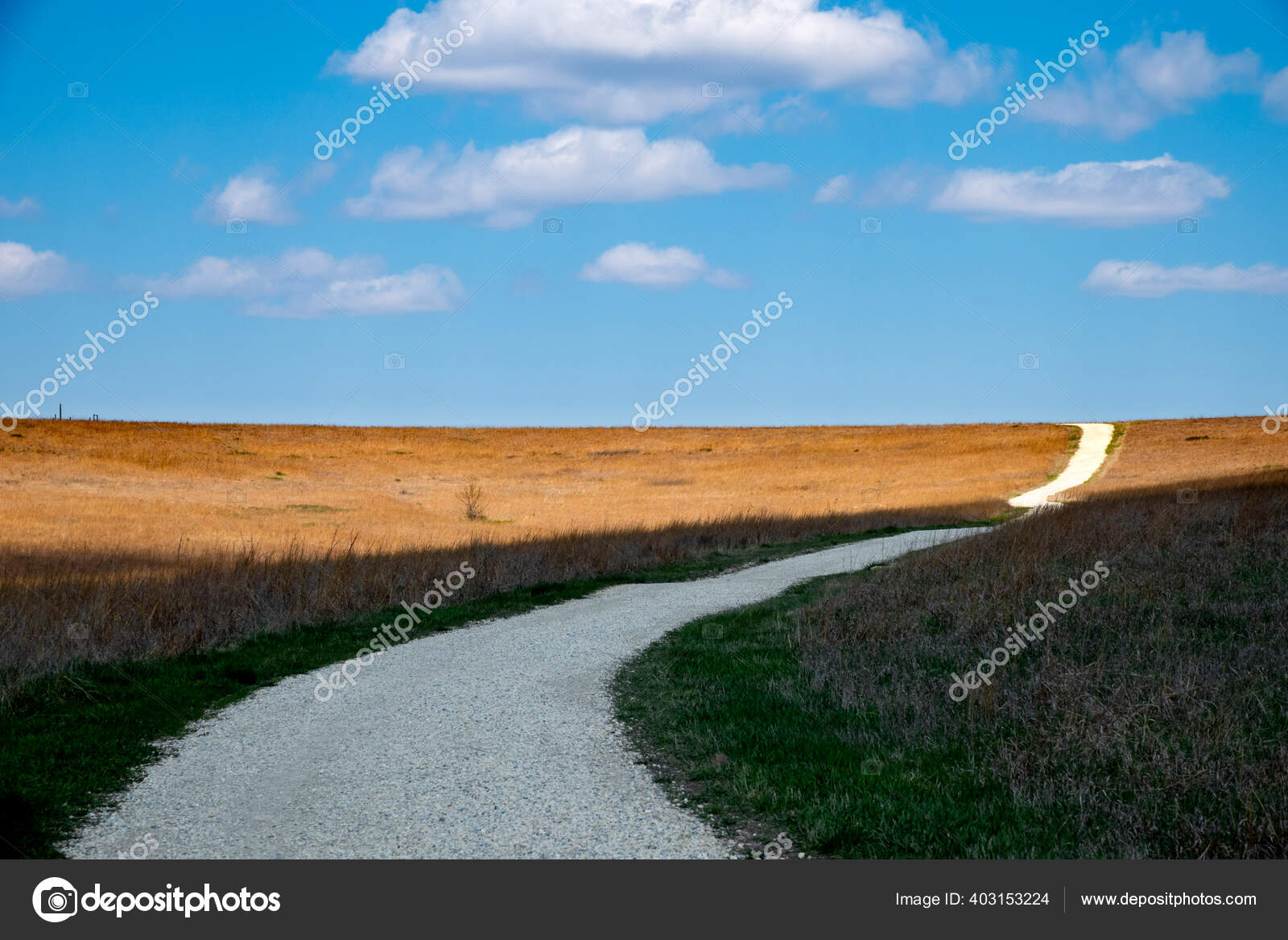 Kansas Prairie Landscape Clouds