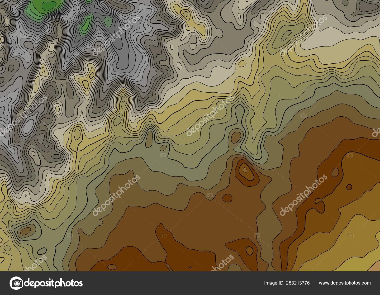 Brown Colored Topographical Map Solid Contour Lines — Stock Photo ...