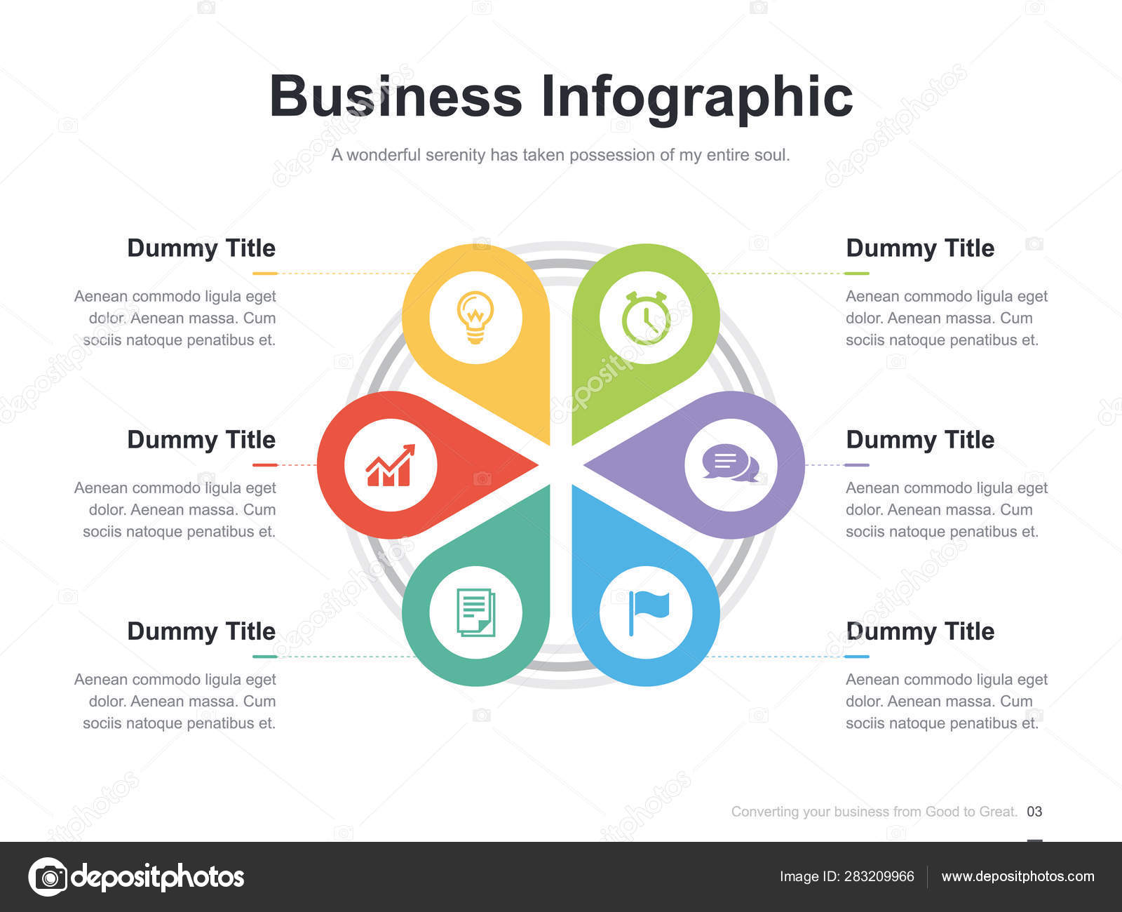 Flat Business Presentation Brochure Vector Slide Template Awesome ...