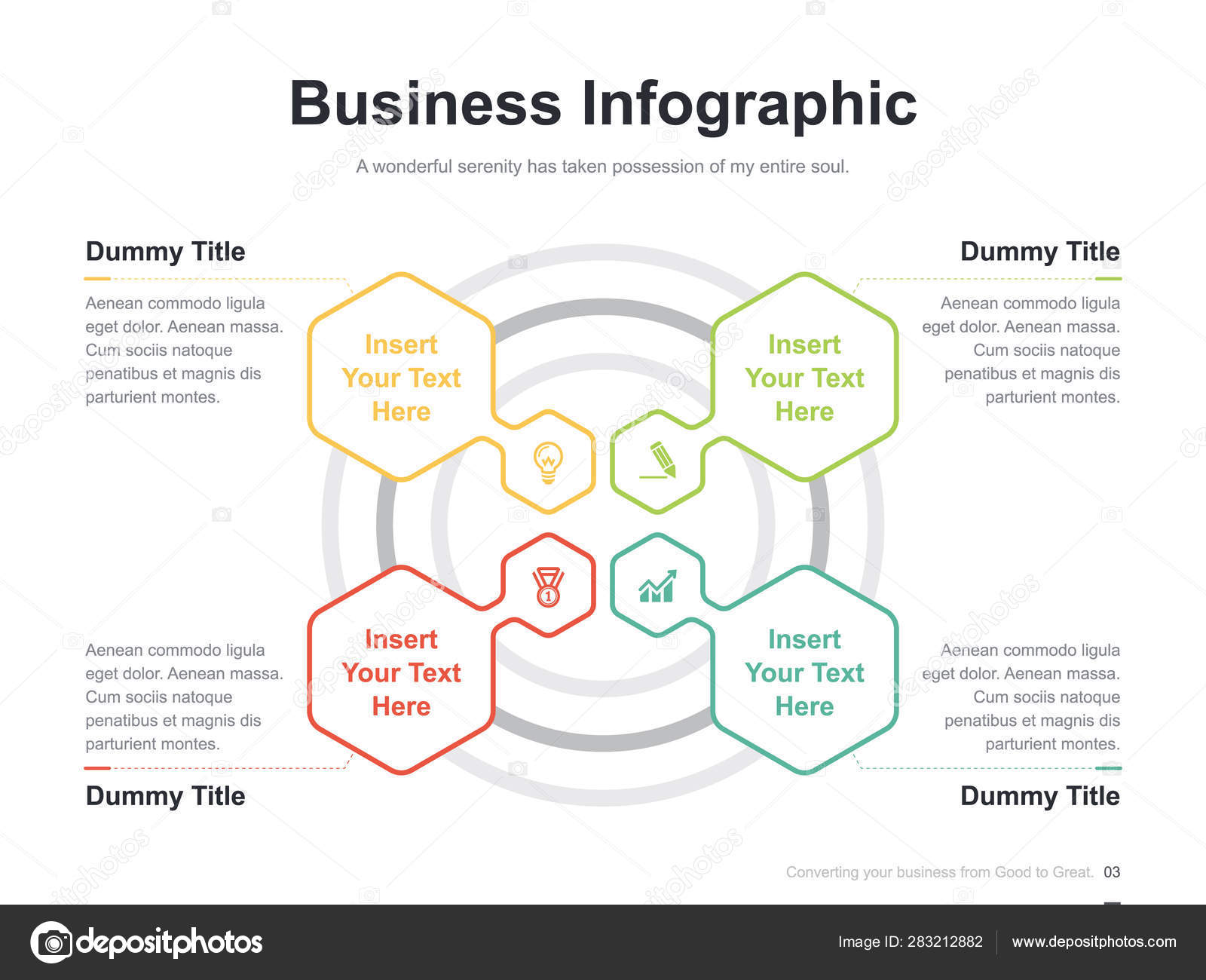 Flat Business Presentation Brochure Vector Slide Template Awesome ...