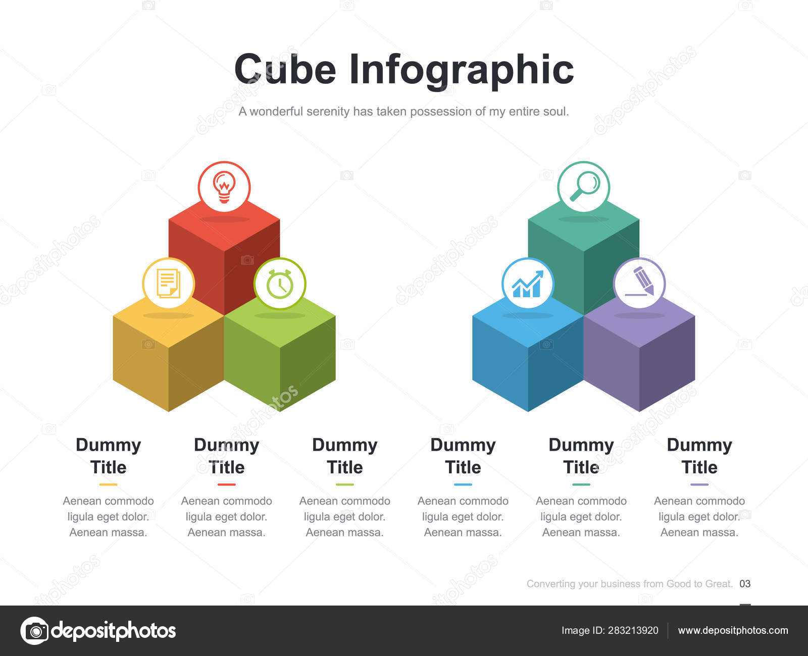 Flat Business Presentation Brochure Vector Slide Template Awesome ...