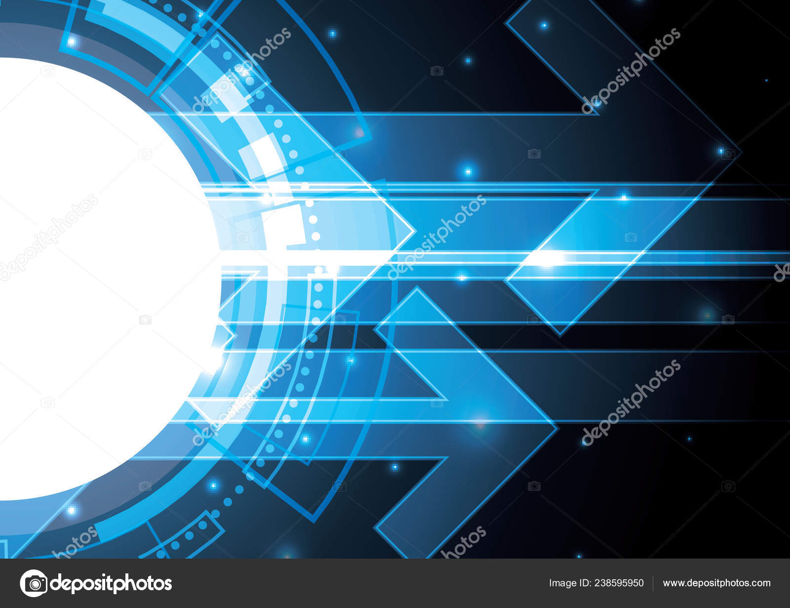 Technology Abstract Circle Arrow Background Vector Illustration Stock ...