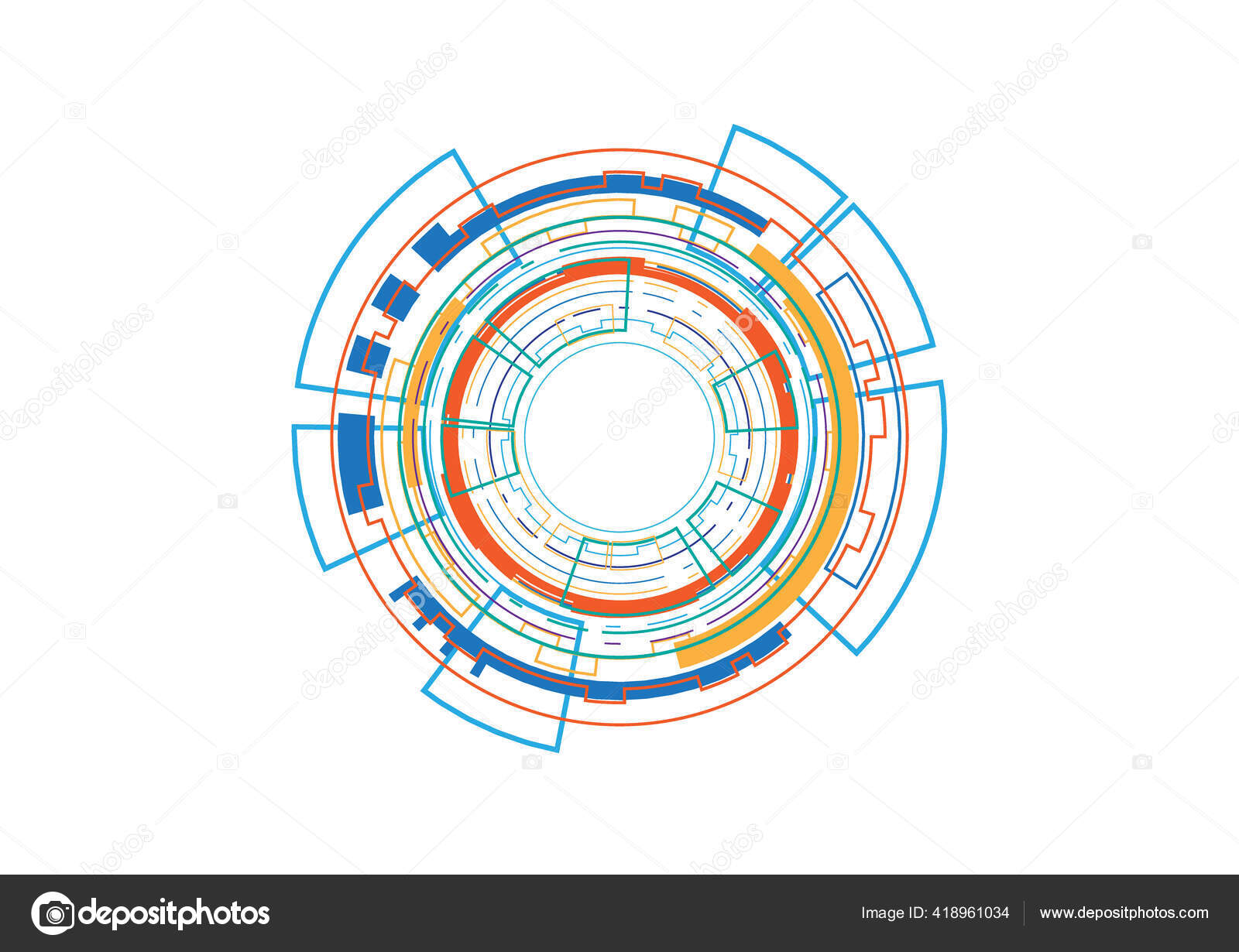 Technology Abstract Future Circle Background Vector Illustration Stock ...
