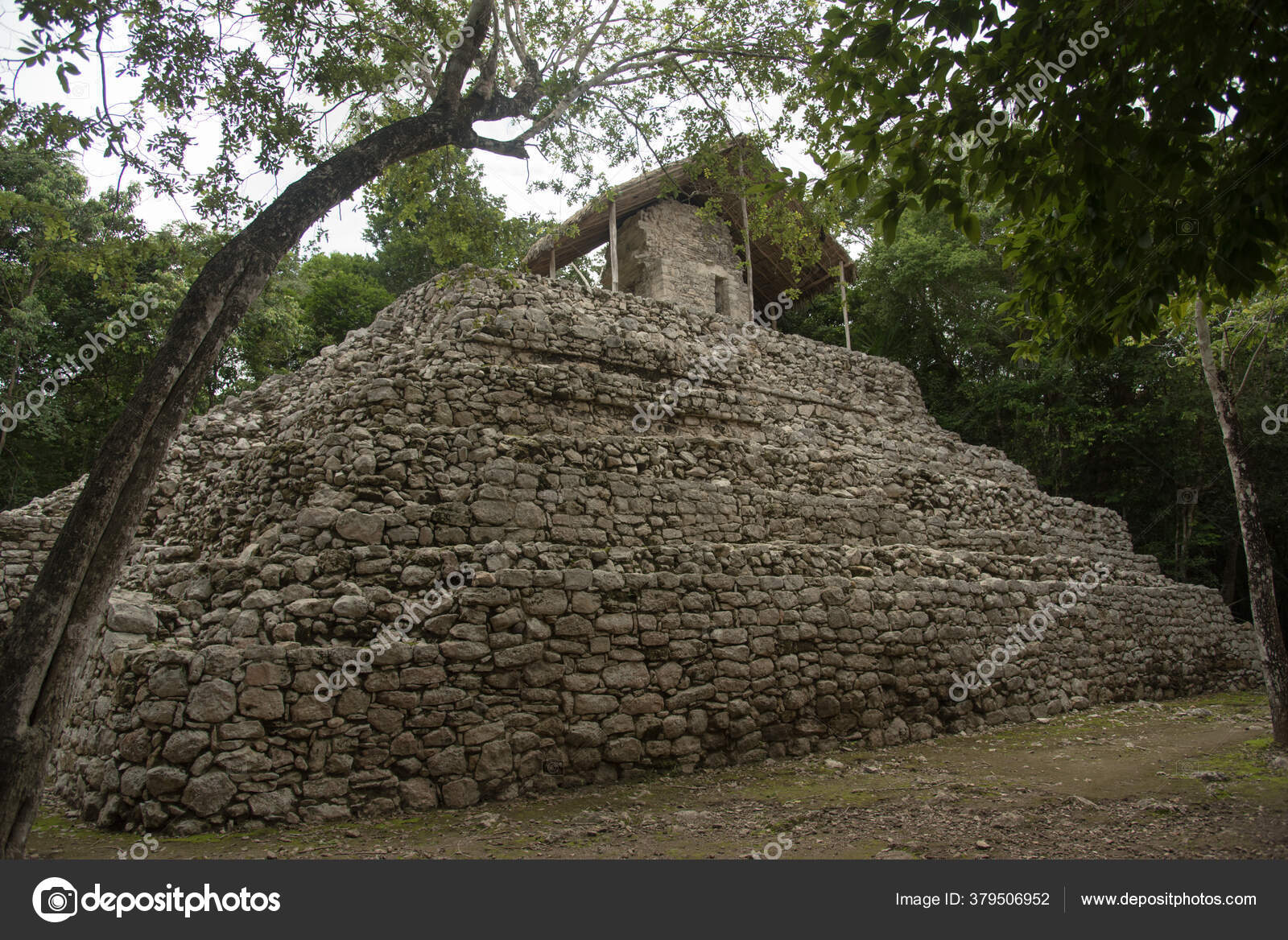 Pyramid Coba Archeological Ruins Mayan Culture Site Quintana Roo Mexico ...