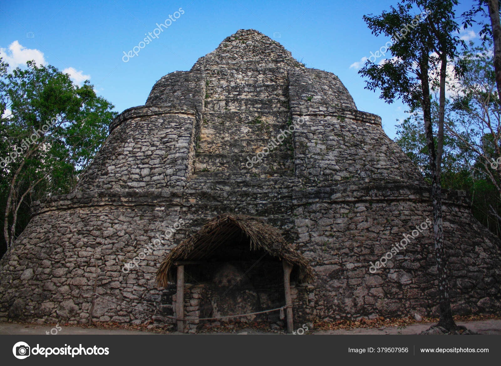 Pyramid Coba Archeological Ruins Mayan Culture Site Quintana Roo Mexico ...
