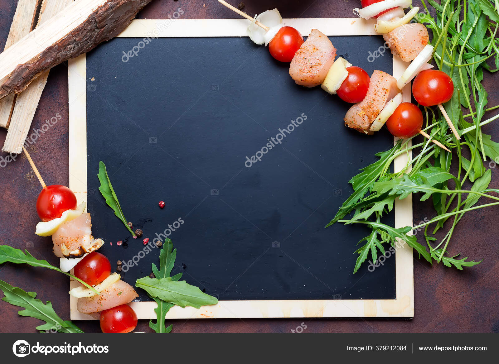 BBQ barbecue ingredients with marinated BBQ grill chicken and sherry ...
