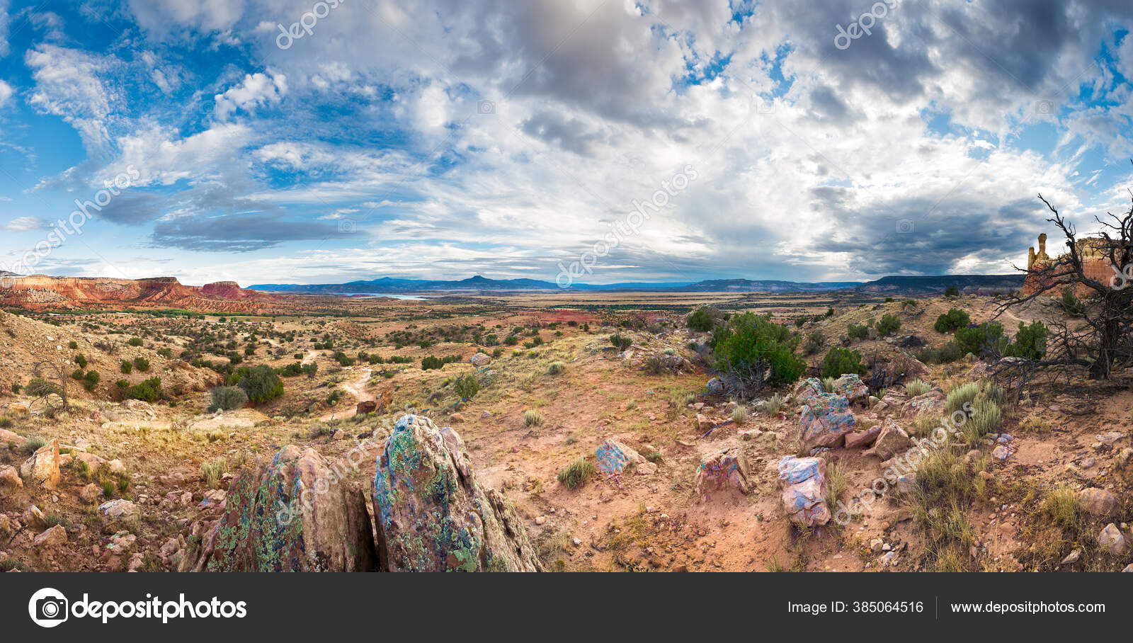 Panoramic View Red Rocks Area Northern New Mexico Stock Photo by ...
