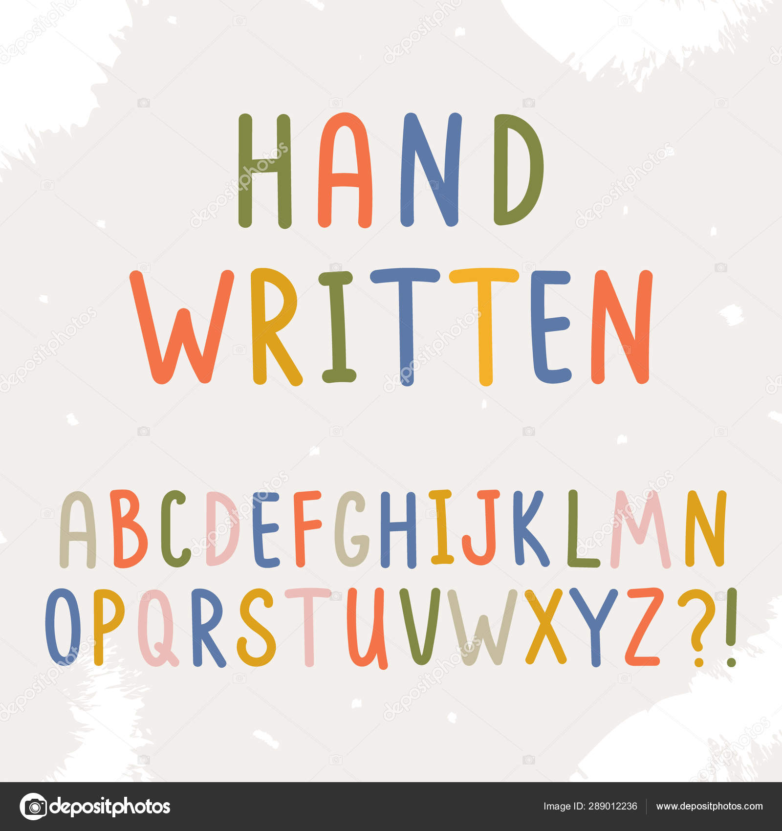 Vektorer Mot Store Bokstaver Håndtegnede Brev Bokstavene Alfabetet Som ...