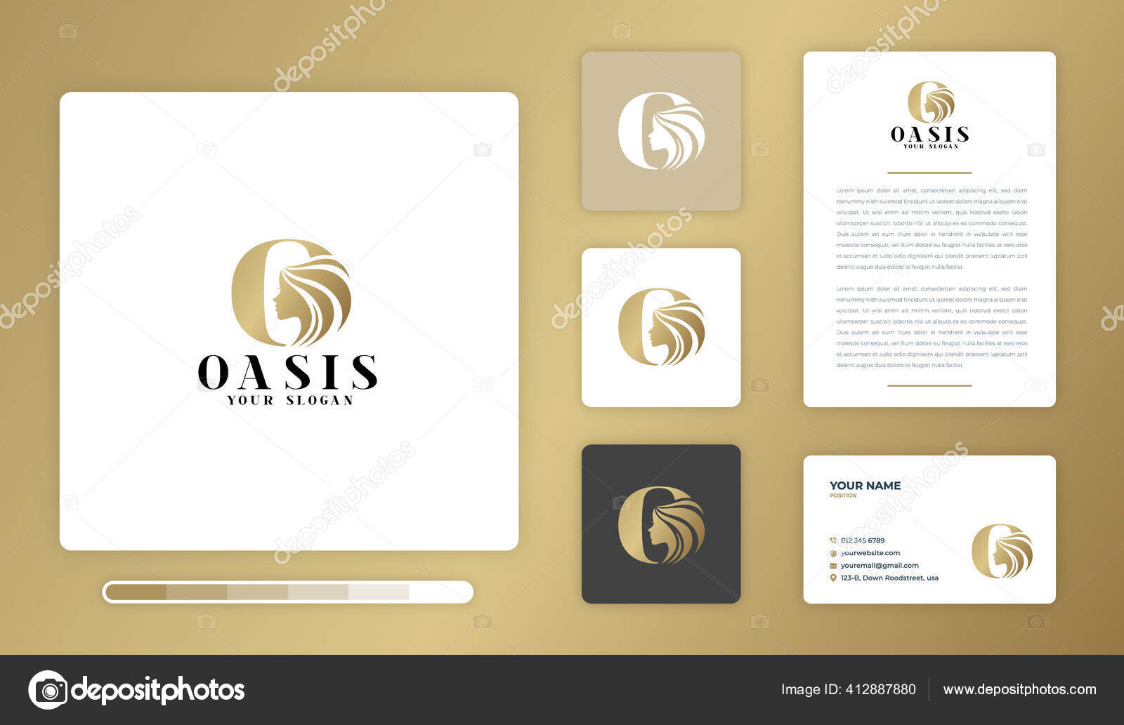 Vector Illustration Oasis Logo Design Template Isolated Colored ...
