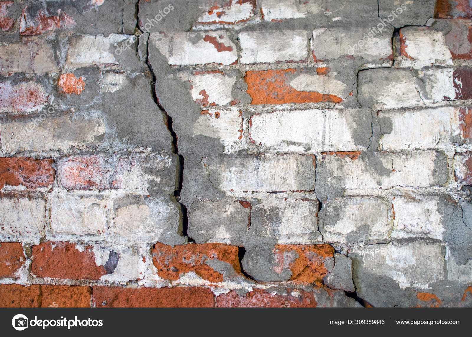 Crumbling Brick Wall
