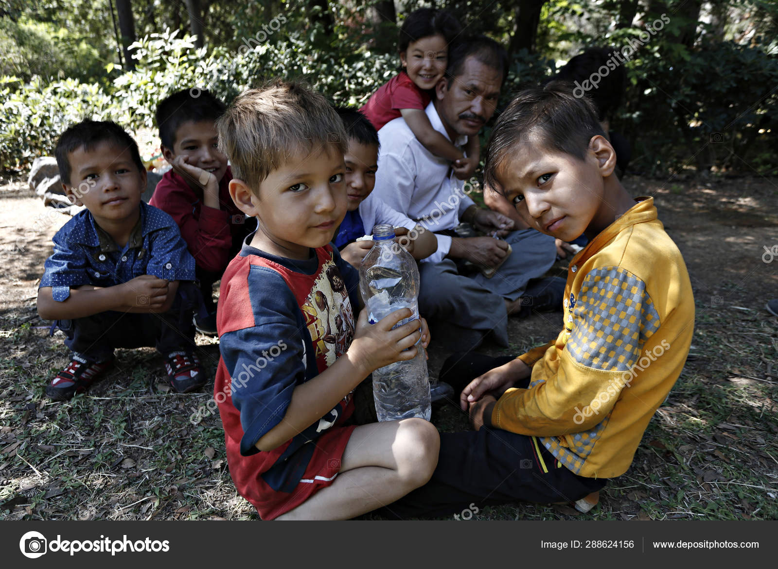Refugees Migrants Makeshift Camp Pedion Tou Areos Park Some 1500 ...