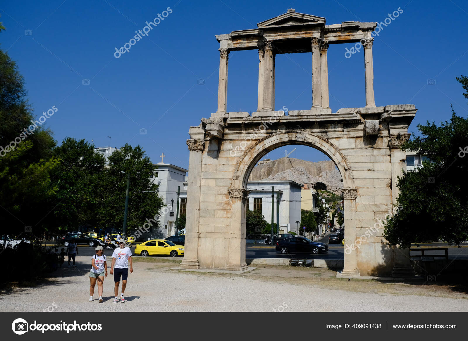 Arch Hadrian Athens Greece Aug 2020 Arch Hadrian Monumental Gateway ...