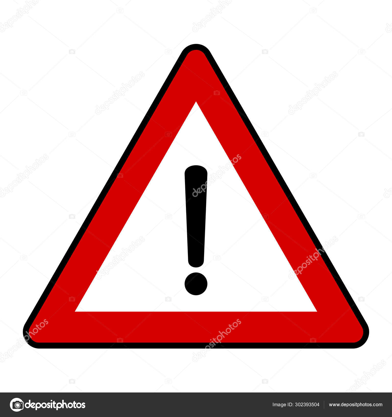 Traffic sign danger - Exclamation in triangle vector illustration ...