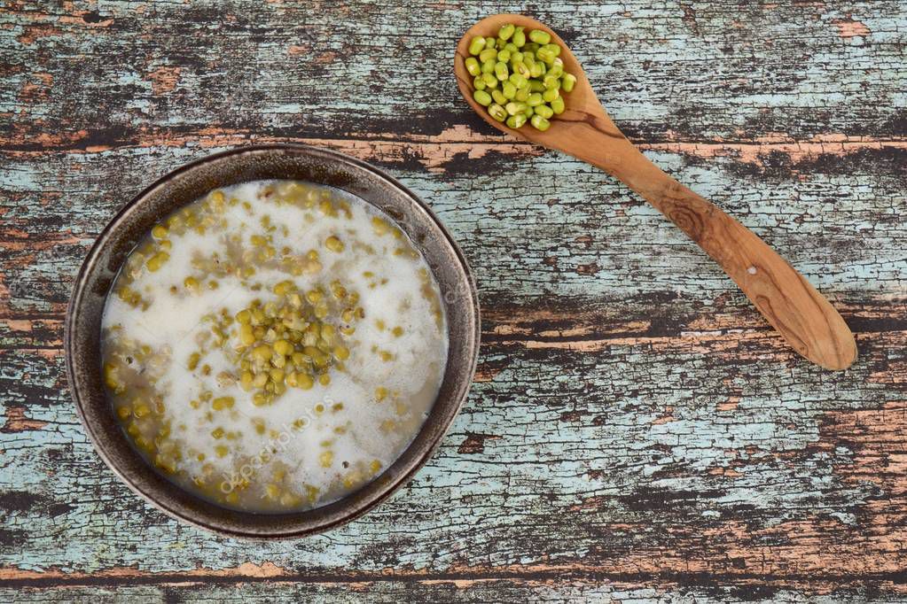 Bubur Kacang Hijau, Indonesian sweet dessert made from mung beans ...