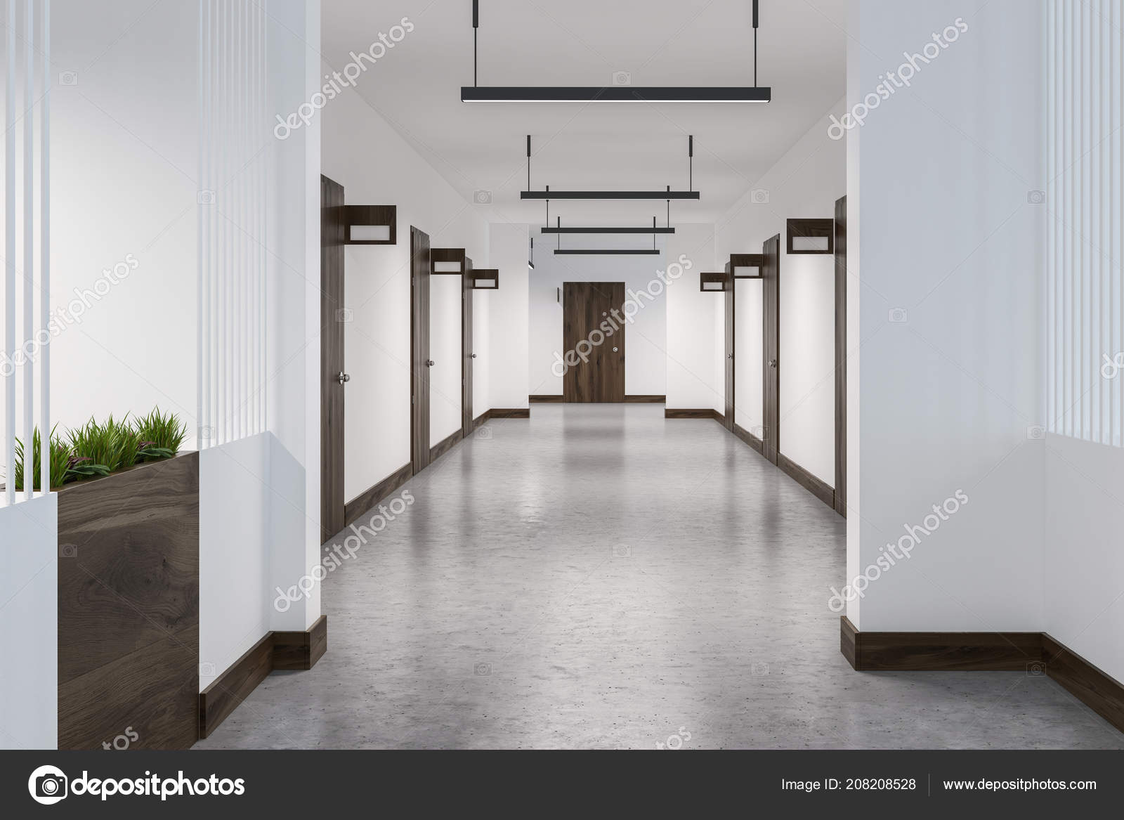 All White Hotel Lobby