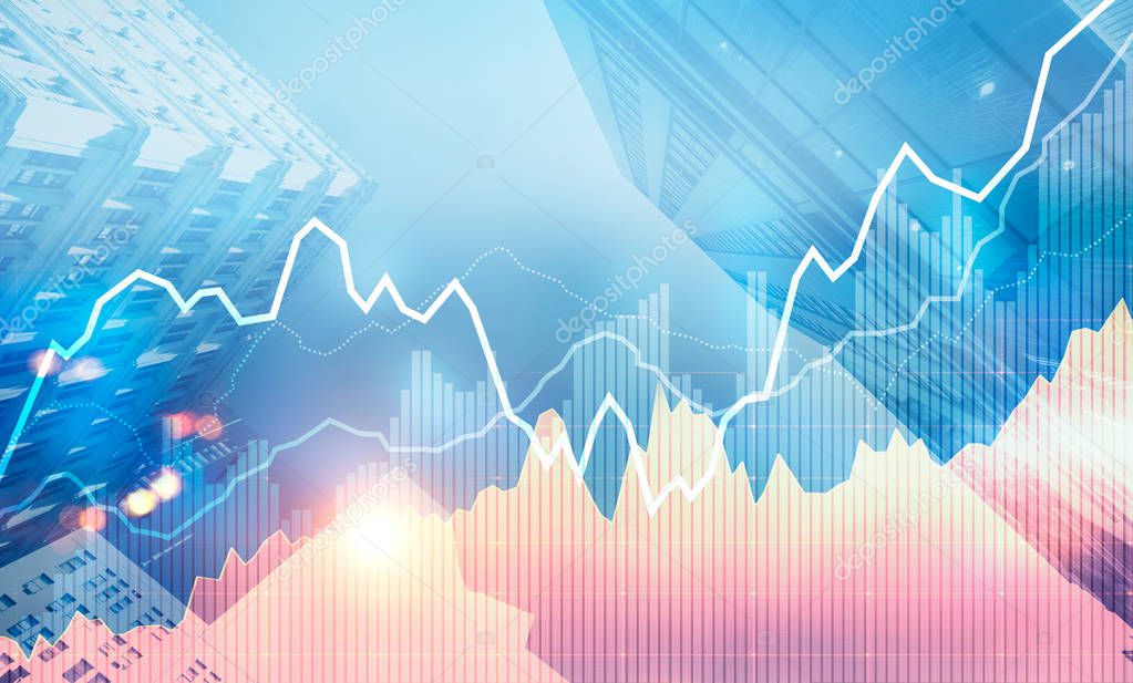 Gr ficos y diagramas rojos y blancos interact an sobre el fondo del ...