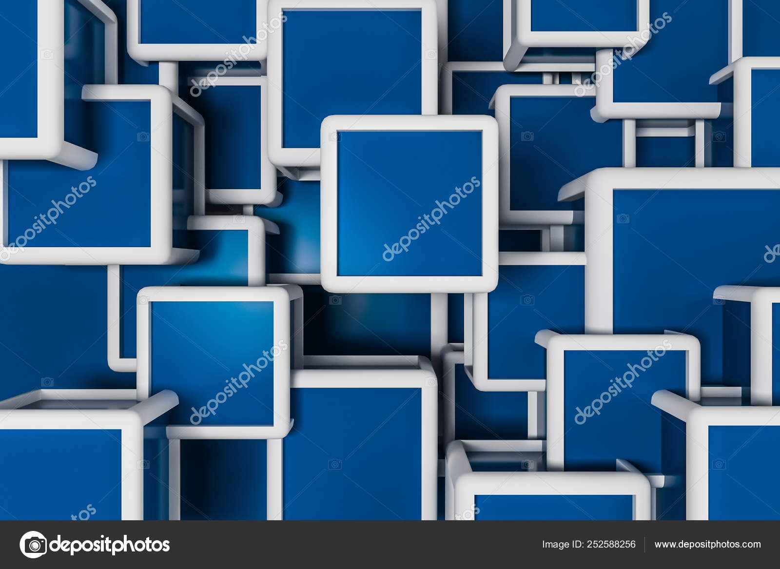 White and blue cubes background Stock Photo by ©denisismagilov 252588256