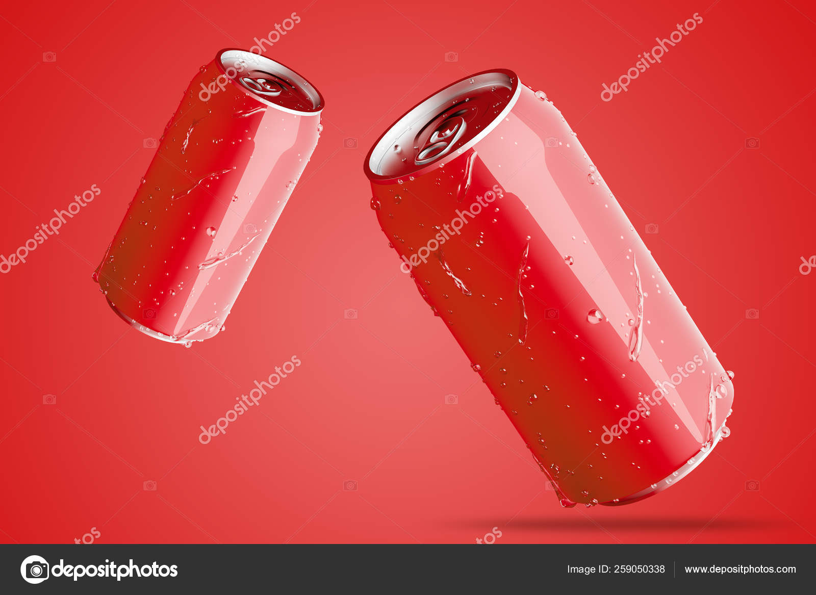 Blank Red Soda Can