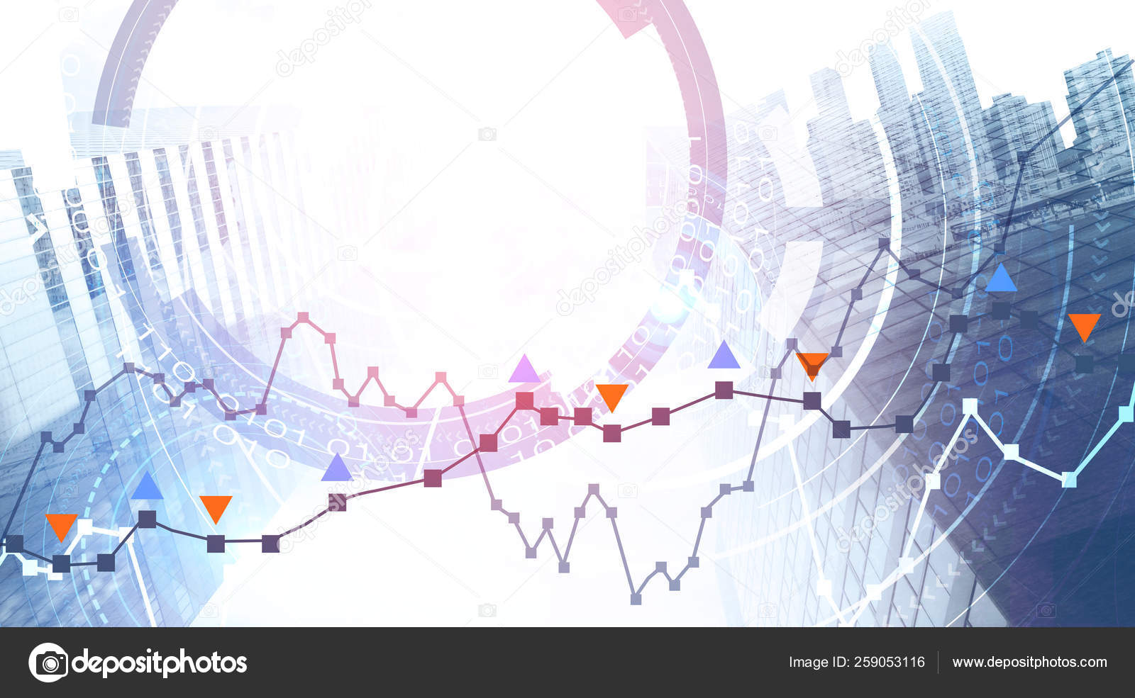 Abstract stock market interface in city Stock Photo by ©denisismagilov ...
