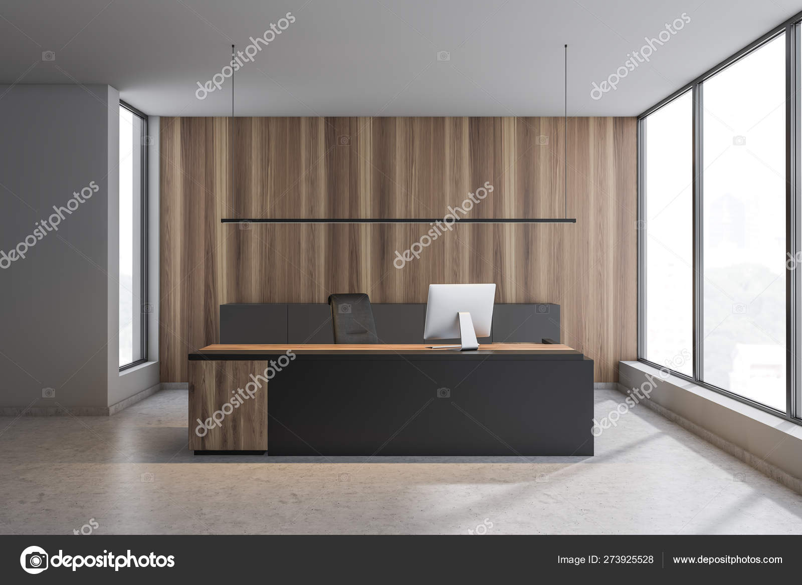 Escritorio Ceo Com Madeira Mesa Reunião 2,72m Em Madeira Escritório