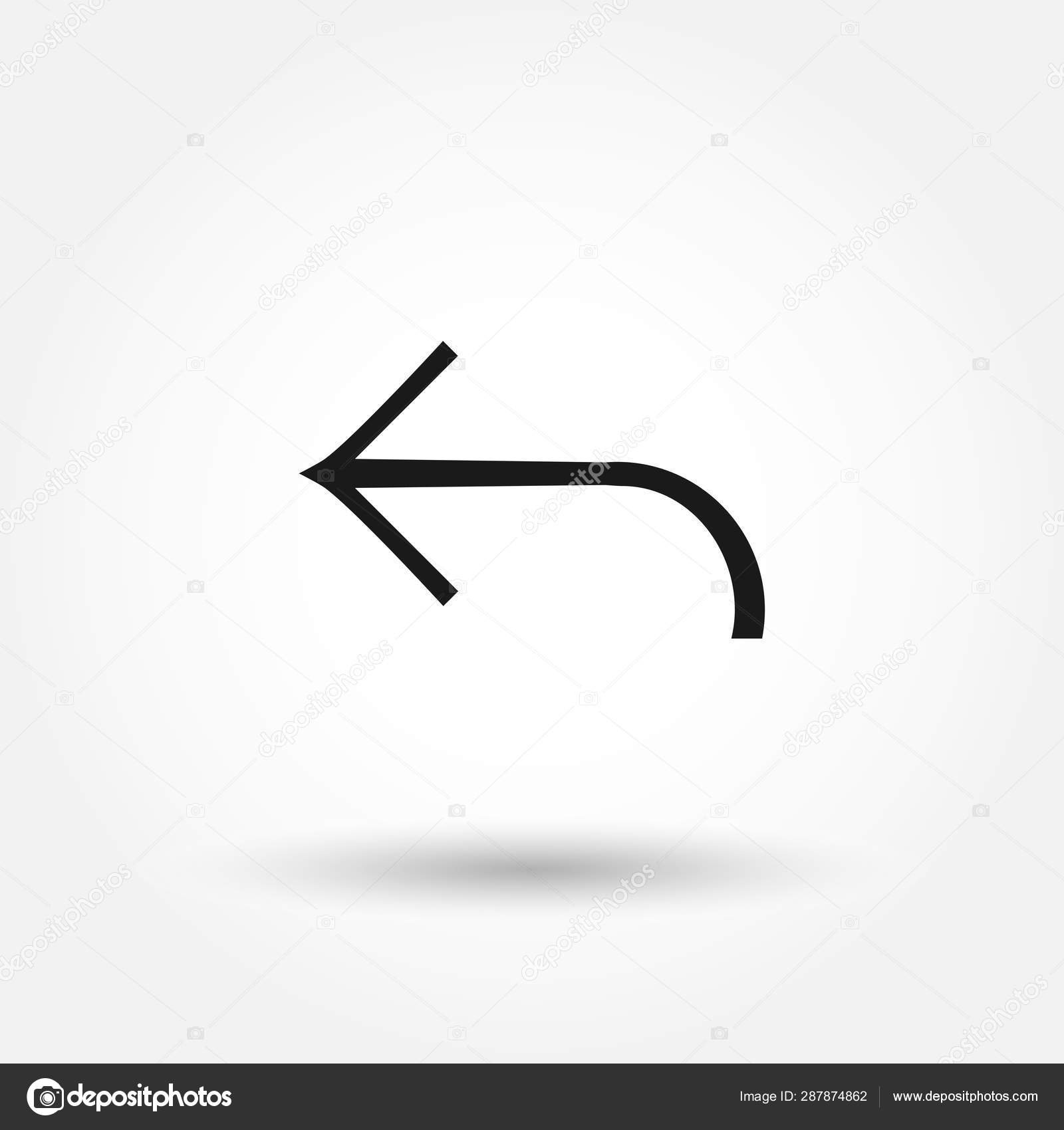 Simple Icon Reply Arrow Vector Illustration Stock Vector Image by ...