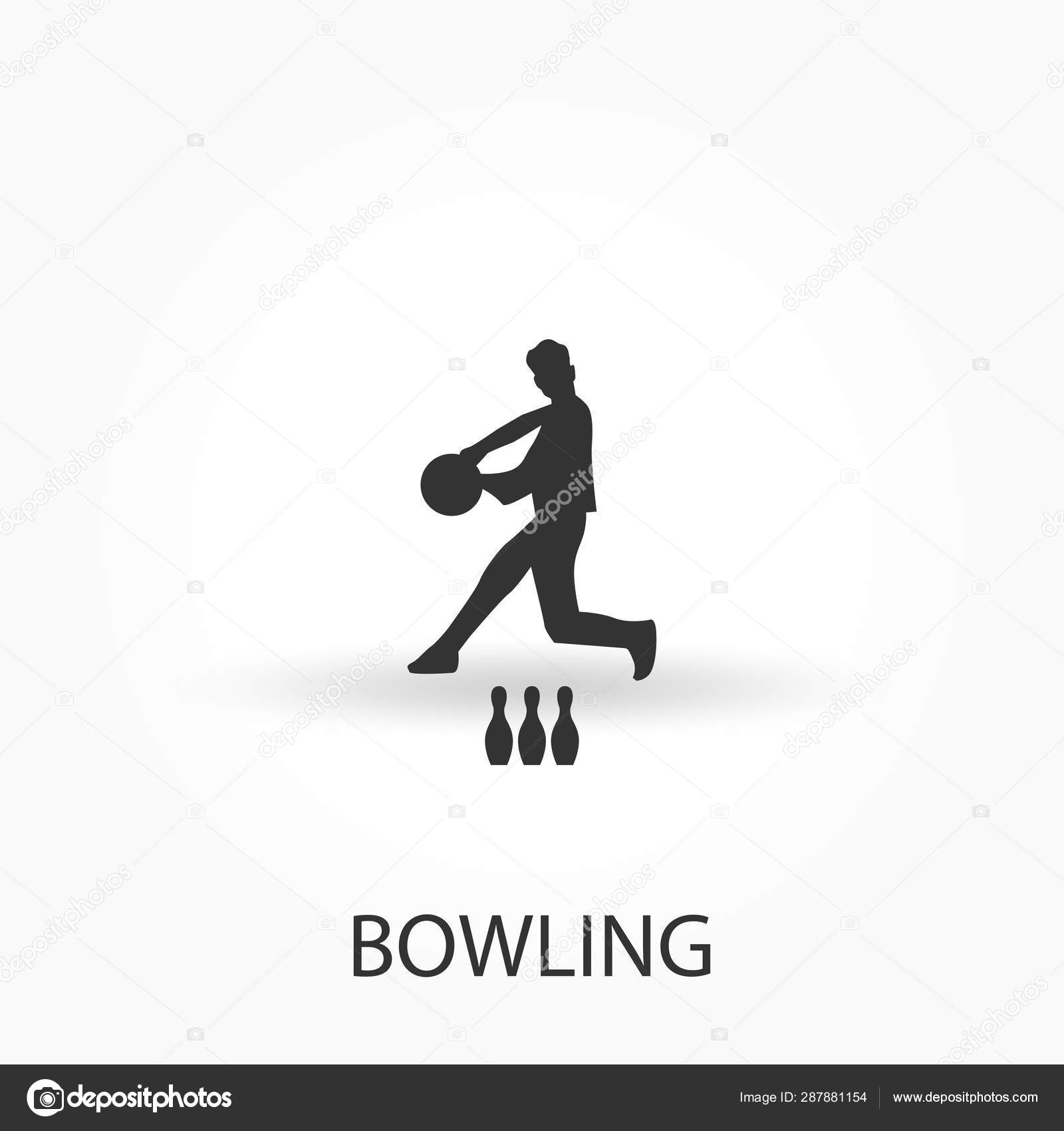 Man playing bowling icon Stock Vector Image by ©javid.heyrabady #287881154