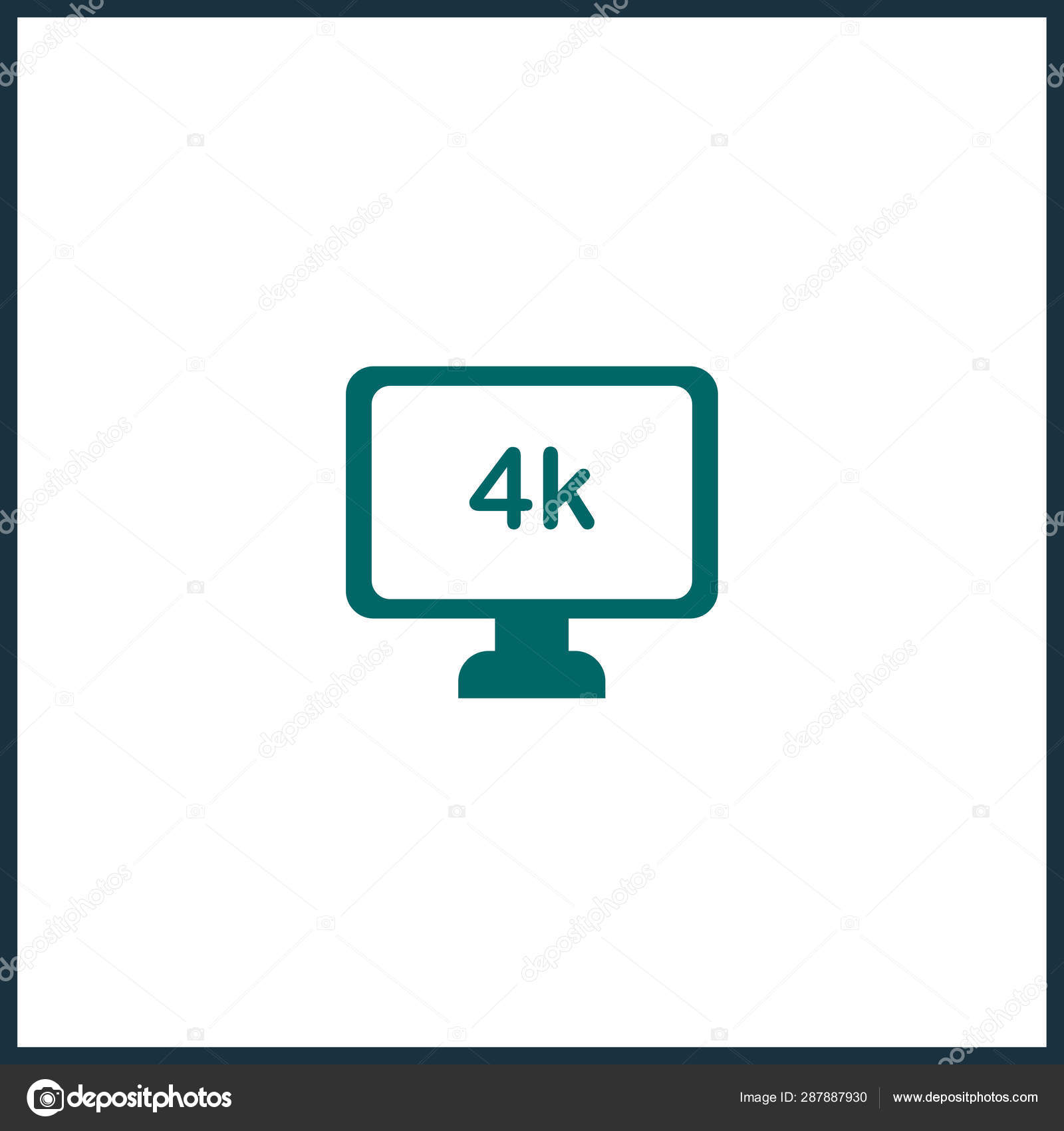 Vector 4k tv Icon Stock Vector Image by ©javid.heyrabady #287887930