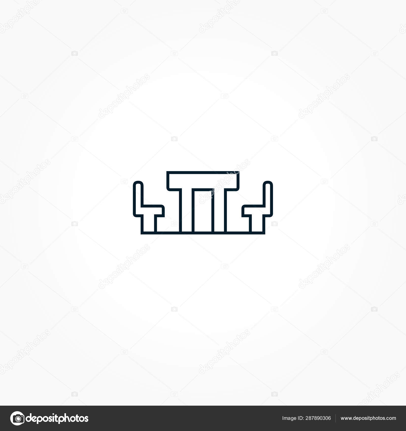 Bench with table icon Stock Vector Image by ©javid.heyrabady #287890306