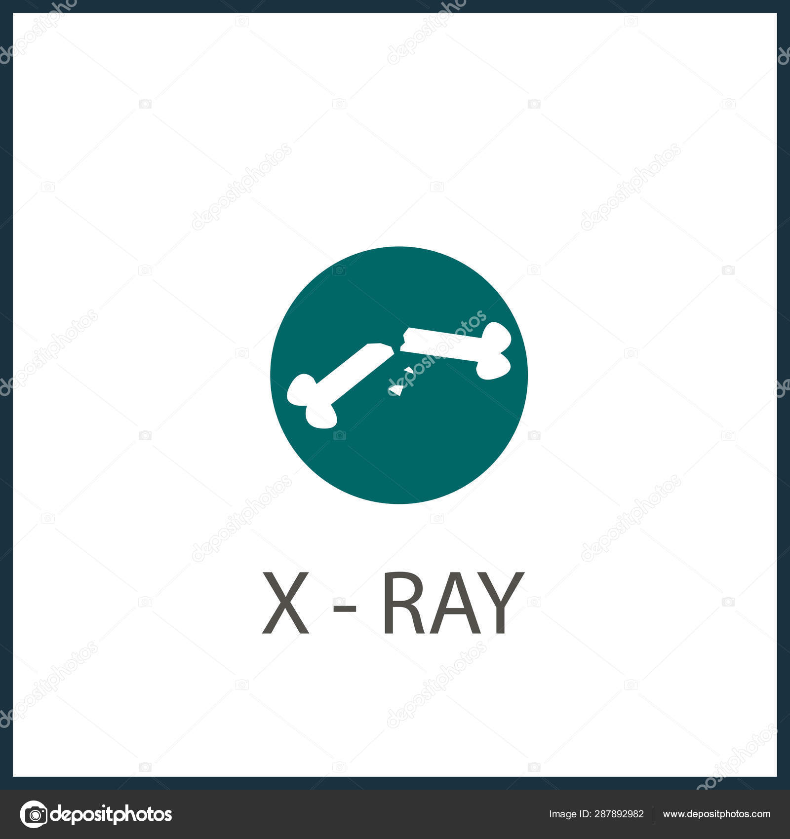 The icon of Roentgen, Rontgen, X-ray. Simple flat icon illustration ...