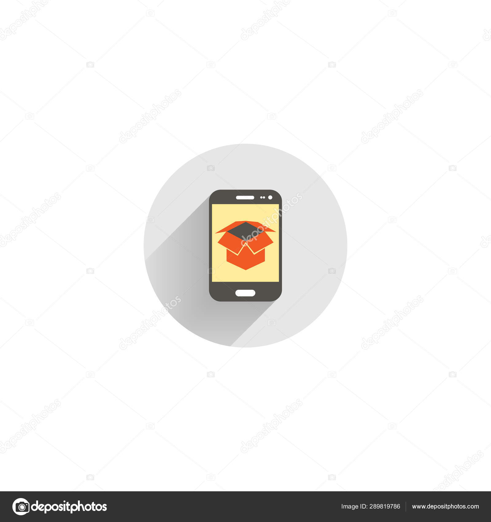 Ar app colorful flat vector icon with shadow Stock Vector Image by ...