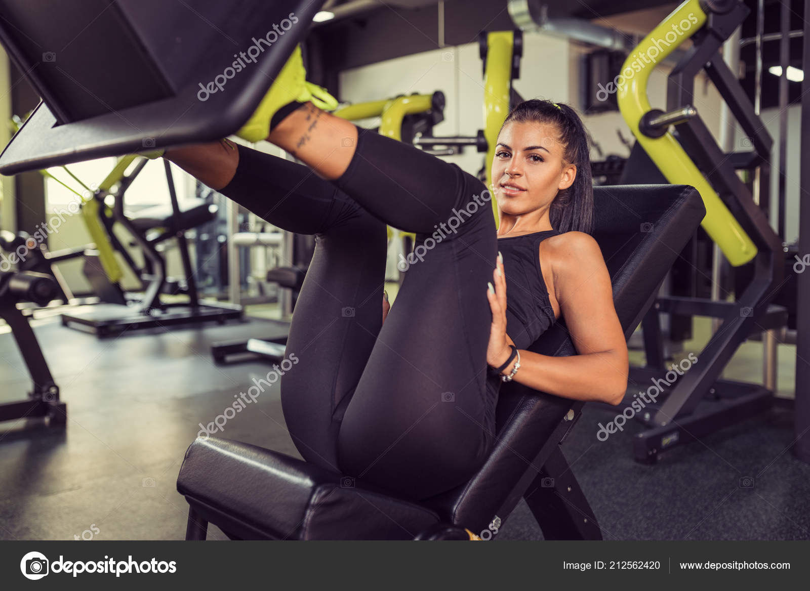Leg Press Exercise Gym Stock Photo by ©bulatovicmilos 212562420