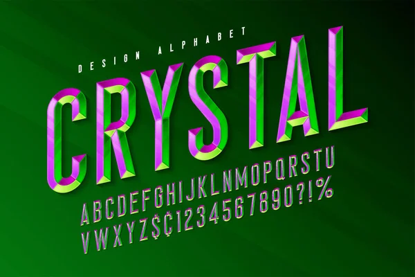 Crystal font imágenes de stock de arte vectorial | Depositphotos